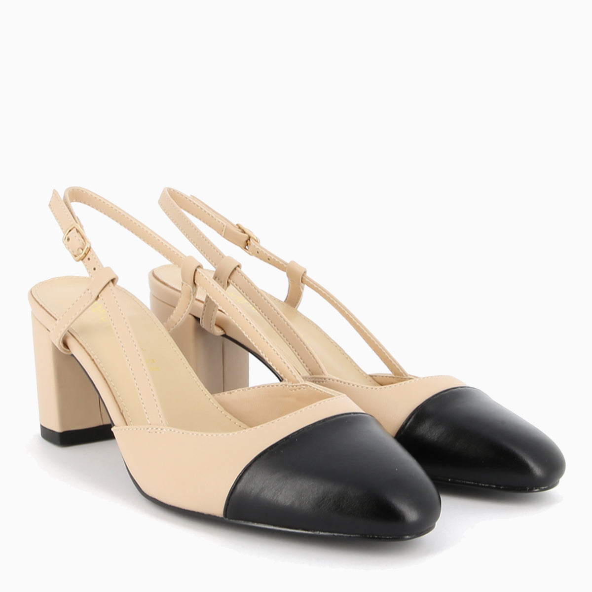 Vera Slingback Beige and Black – Roberta Martini